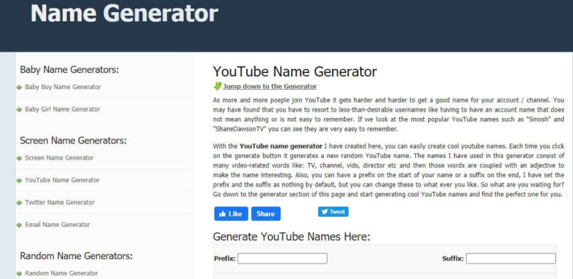 12+ Best YouTube Channel Name Generator Online Tools - Seeromega